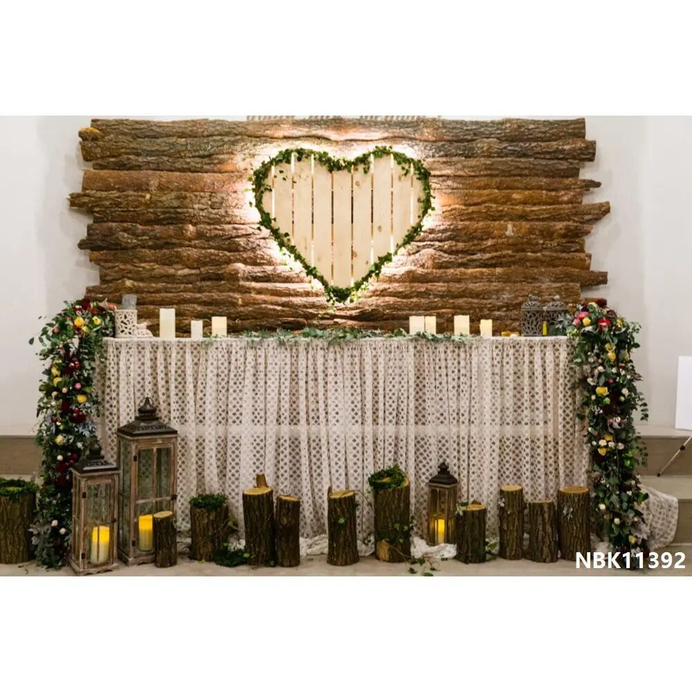 Wedding Photophone Wooden Board Wall Light Trees Party Photography ...