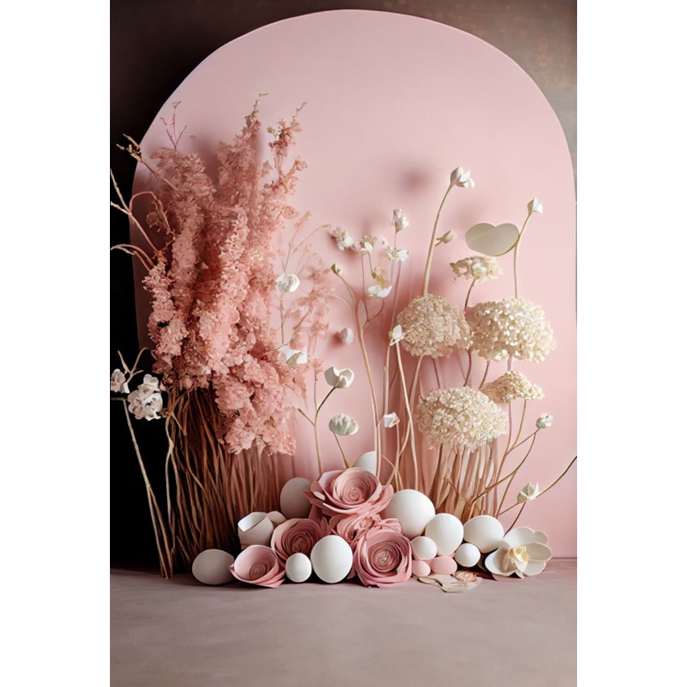 Wedding Portrait Photography Backdrop Boho Style Flowers Window Curtain ...