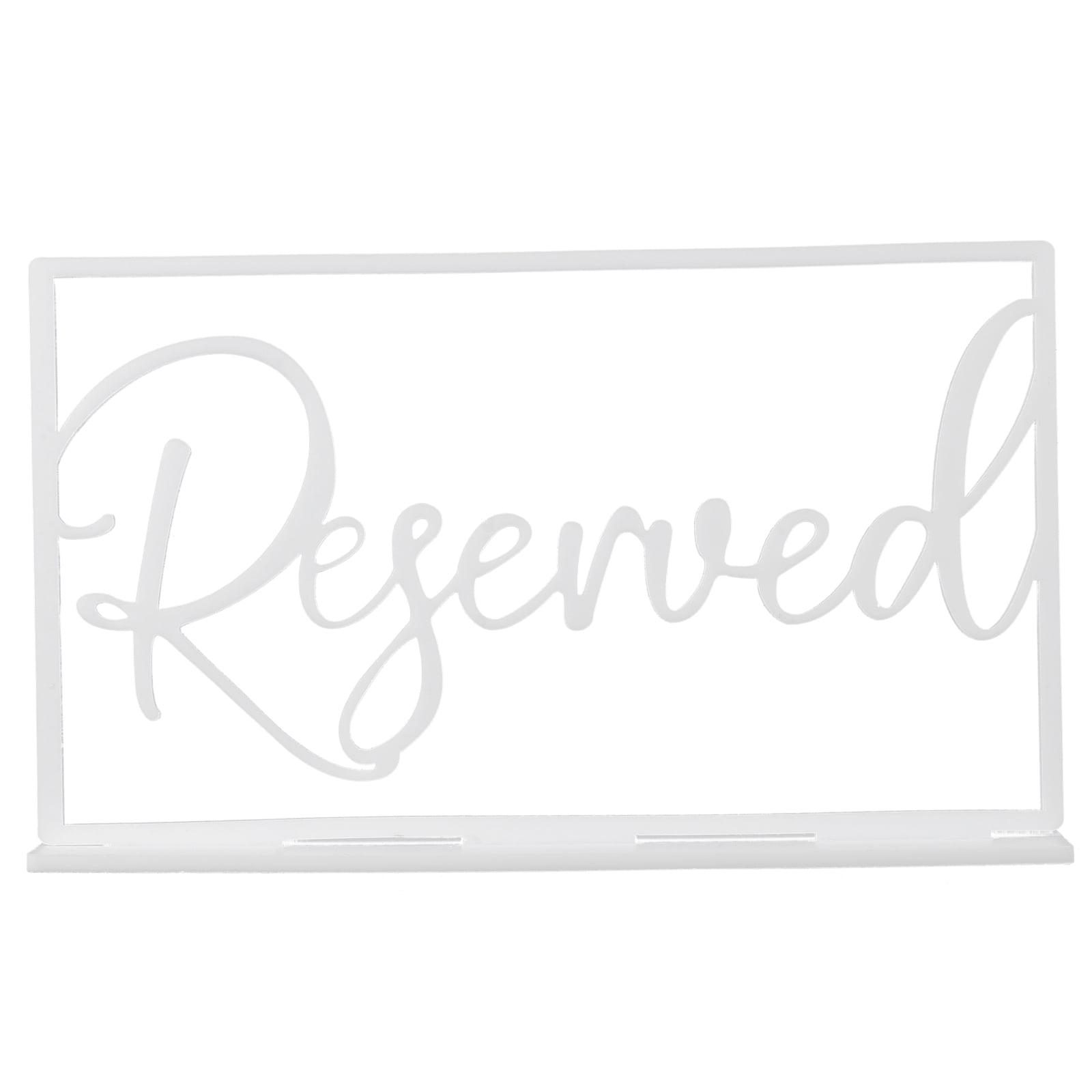 Hytrove 1Set Reserved Sign Acrylic Rectangular for Hotel Seats Reserved ...