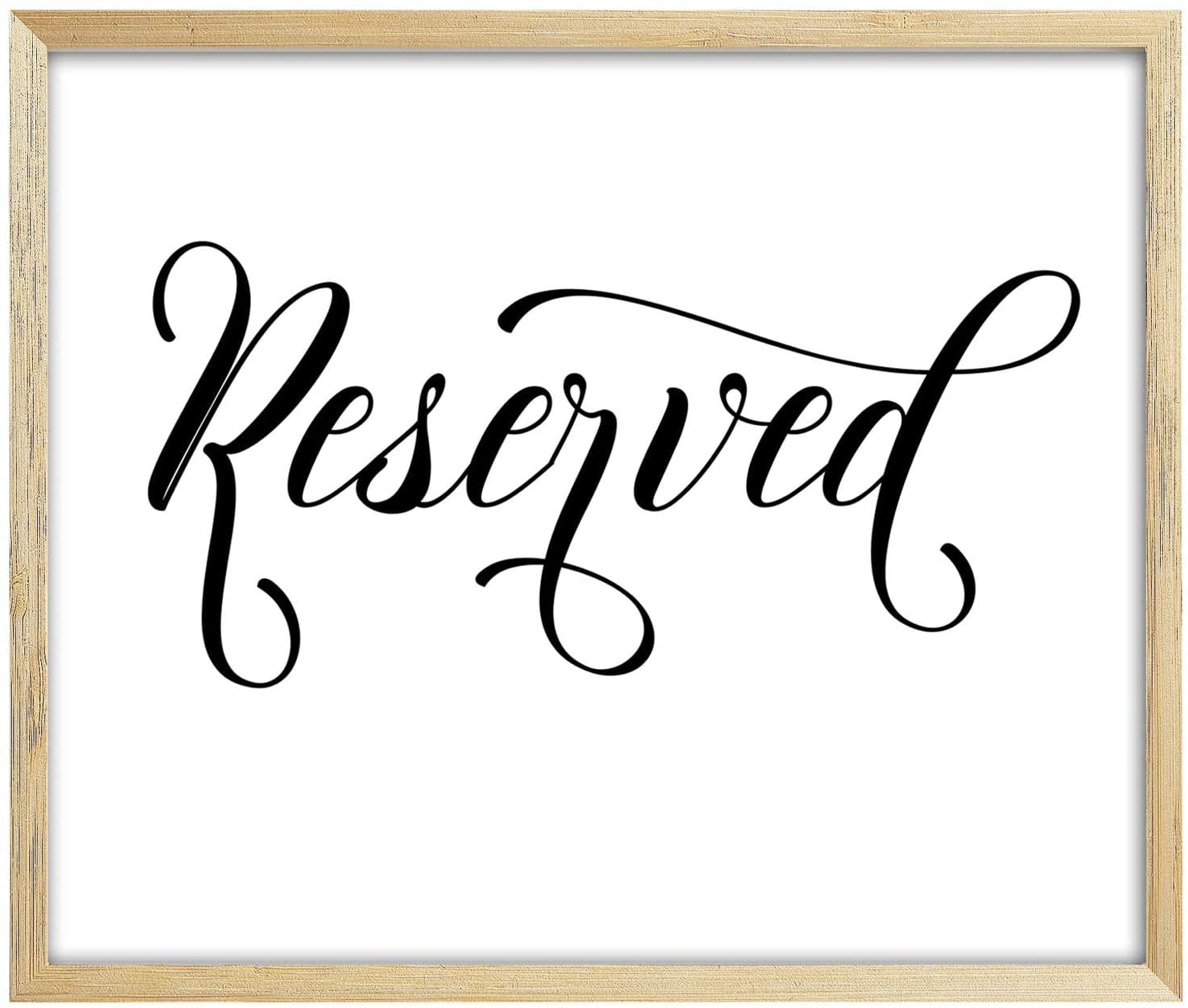 Wedding Reserved Sign Party Print Reception DÃ©cor (Frame Not Included ...