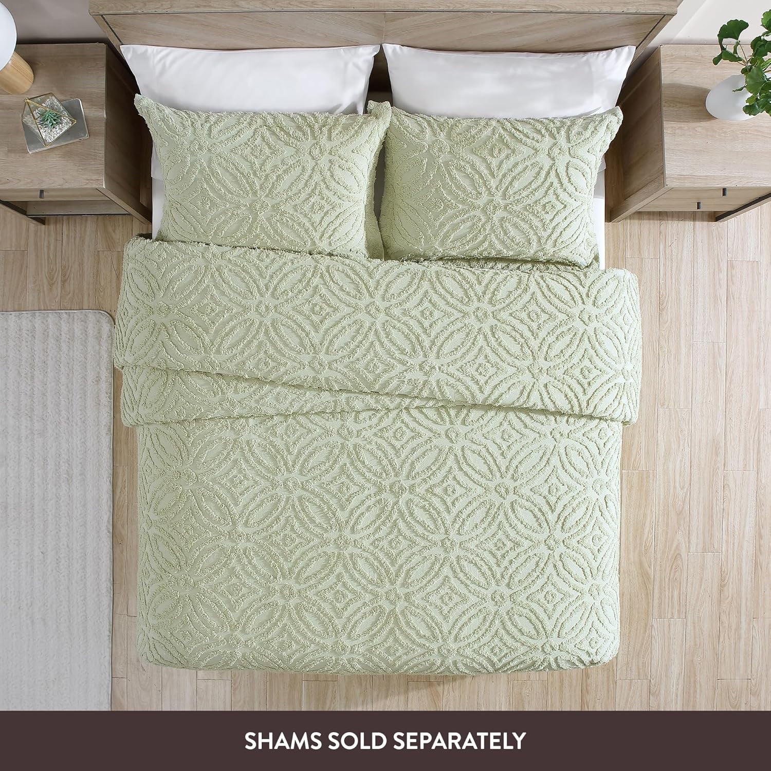 Wedding Ring Chenille Bedspread, Queen Size, Sage Green, Textured Chenille Design - Walmart.com