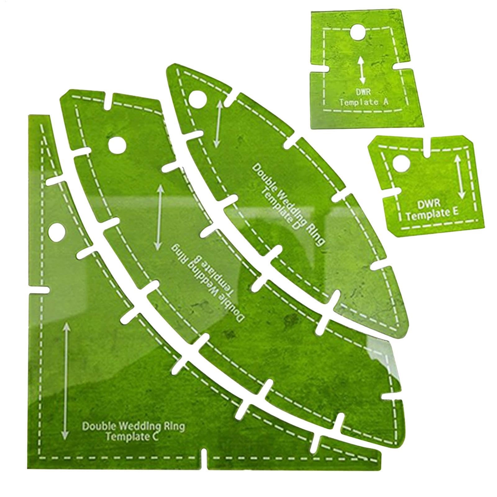 Wedding Ring Quilt Templates Double Quilt Pattern Cutting Templates for ...