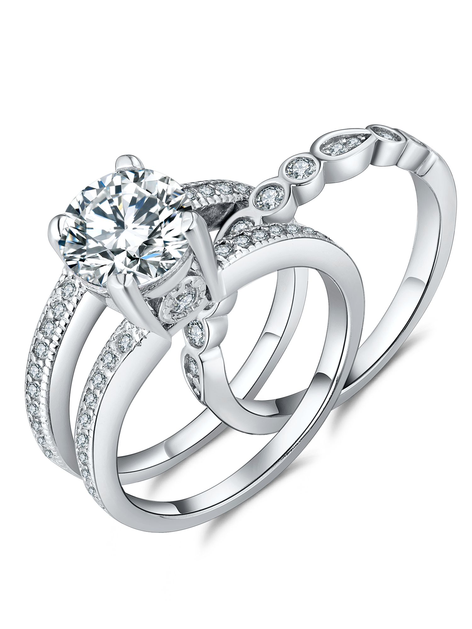 Inspired by You Round and Square Bead Set Simulated Blue Sapphire and ...