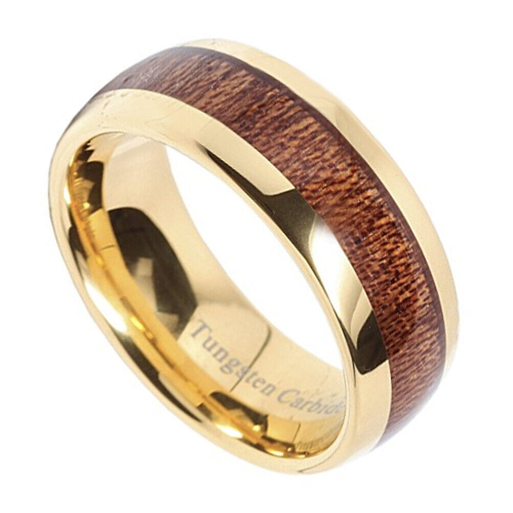 Tungsten Wedding Ring - Band for Mens & Womens- 4mm Domed Tungsten Ring ...