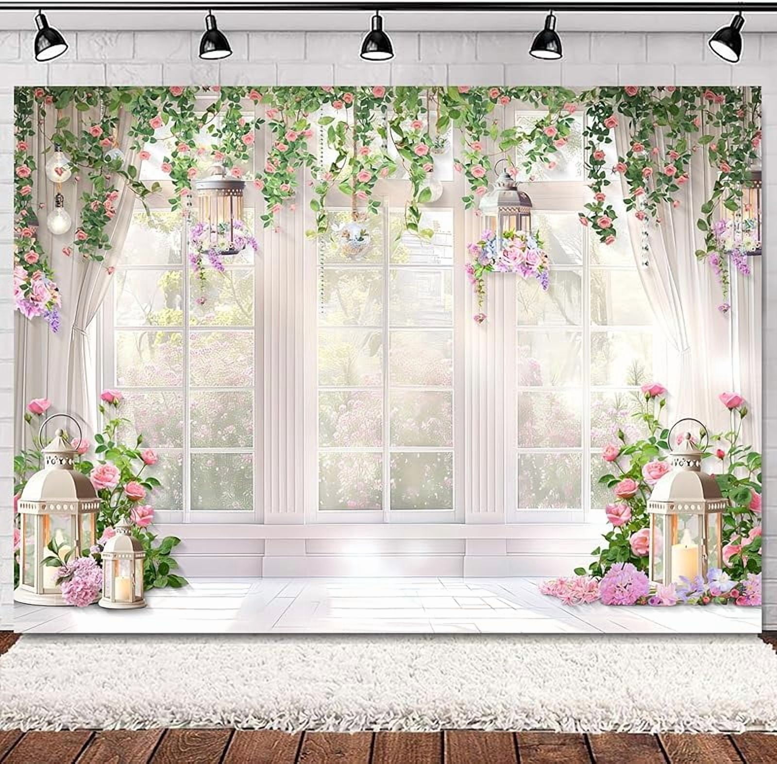 Wedding Romantic Backdrop for Women Pretty Garden Floral Flower Rose ...