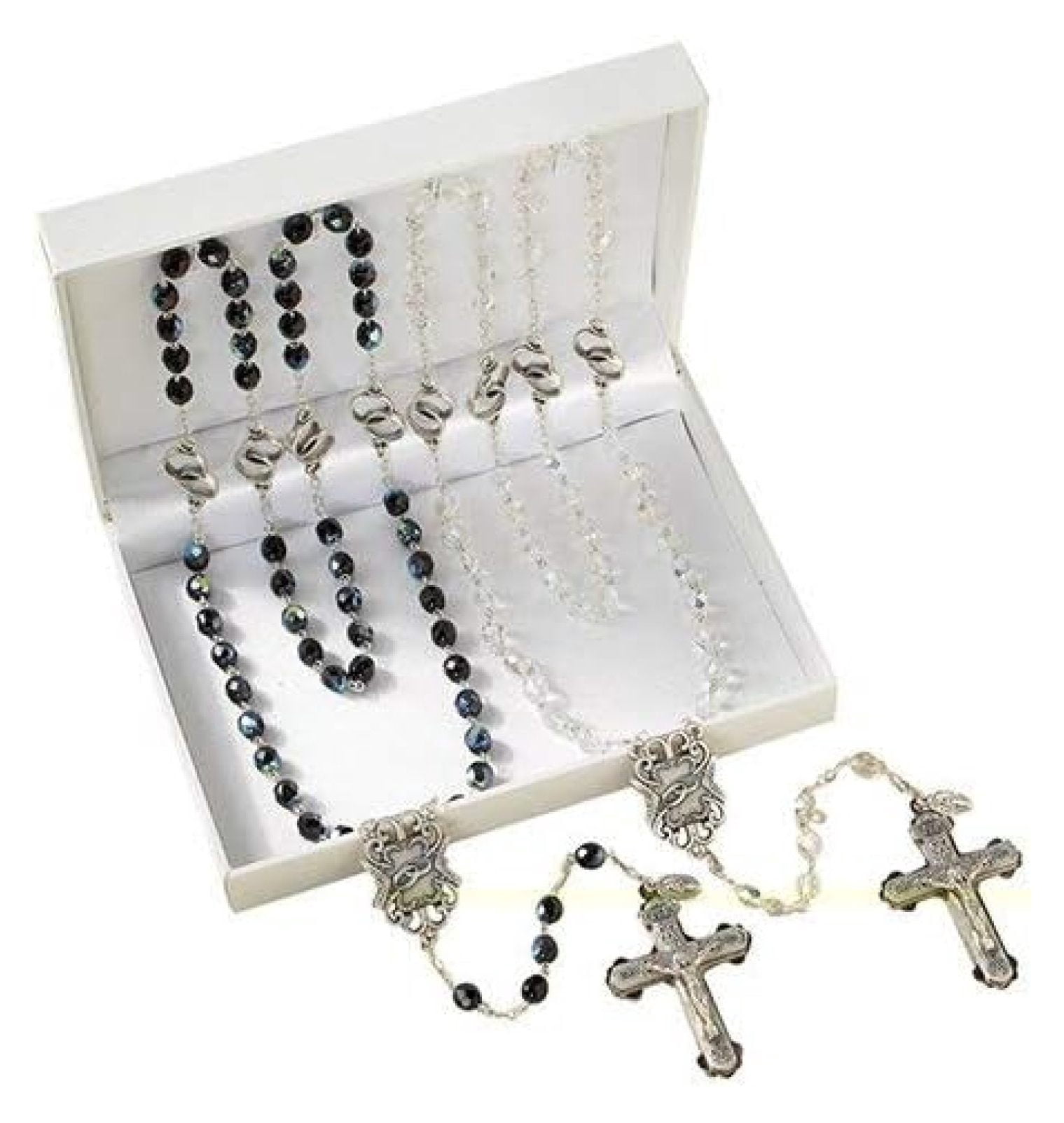 Wedding Rosaries Gift Set - Catholic Rosary Beads for Bride and Groom ...