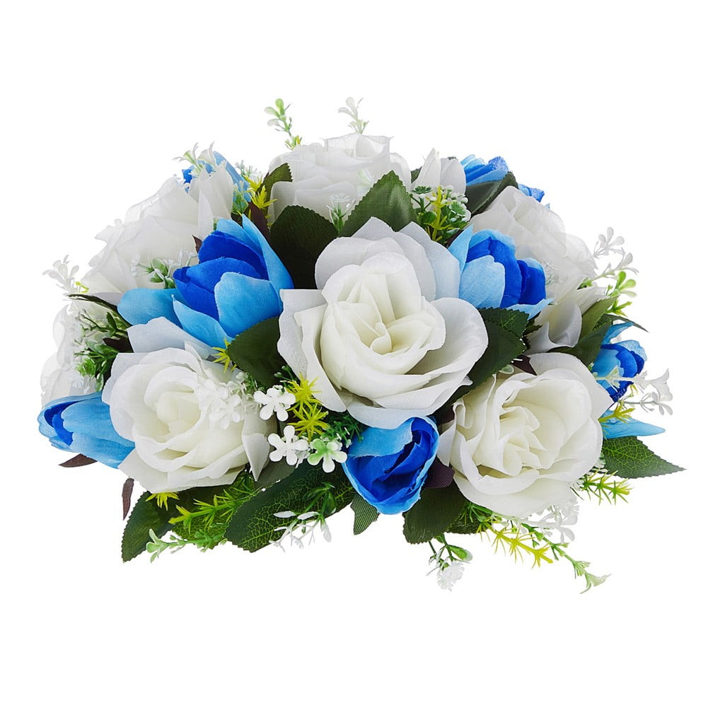 Wedding Rose Bouquet Plastic Multipal-Color Wedding Table Centerpieces ...