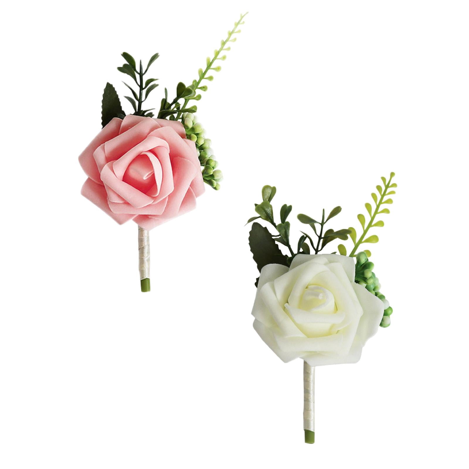 Wedding Rose Boutonniere for Men,Men'S Flower Buttonholes Groom ...