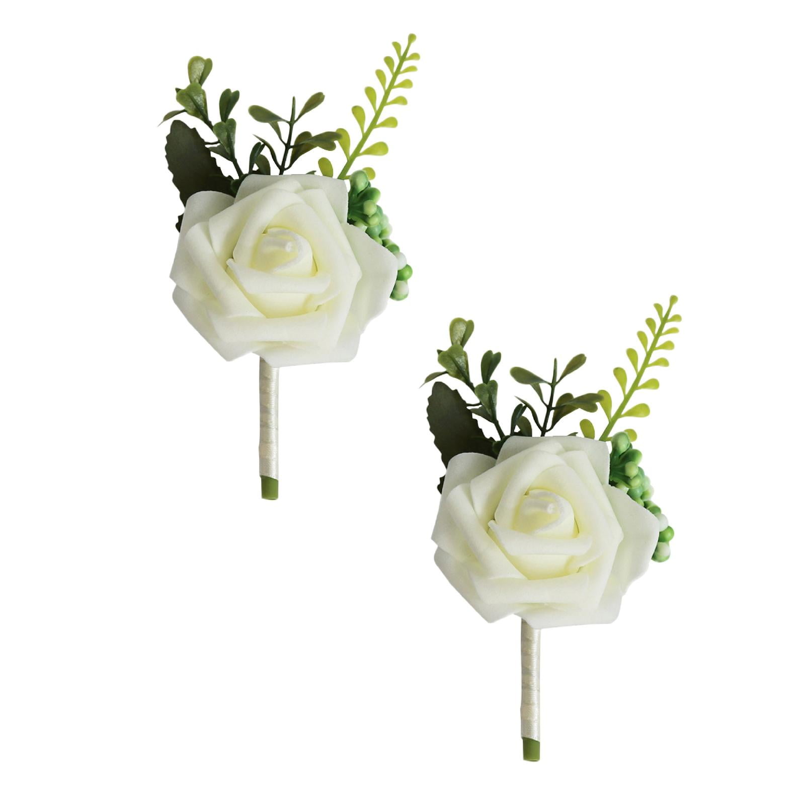 Wedding Rose Boutonniere for Men,Men'S Flower Buttonholes Groom ...