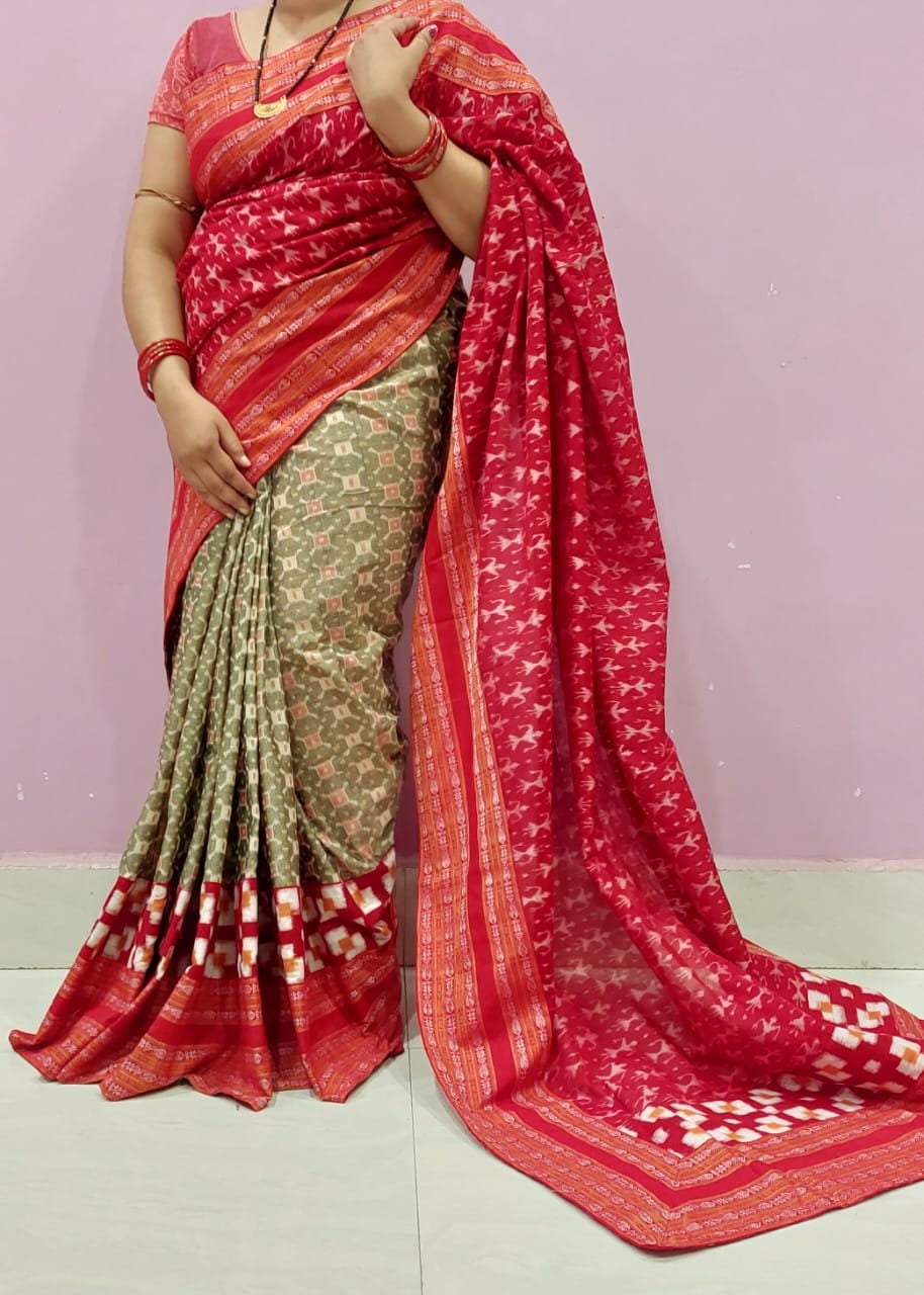 Wedding Sambalpuri Pasapali patchwork cotton Sarees,Latest Sambalpuri ...