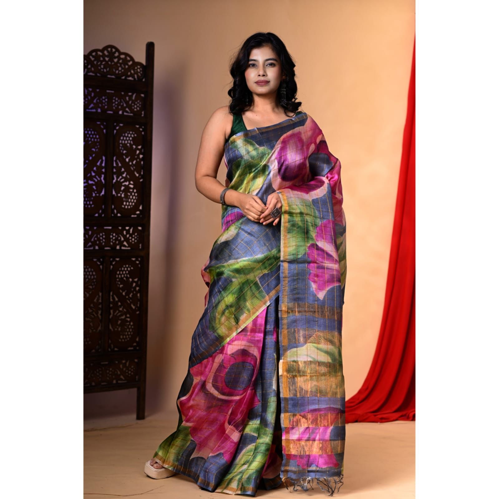 Wedding Sambalpuri tussar pure silk Theme based Pattachitr Sarees.traditional patan saree for ...
