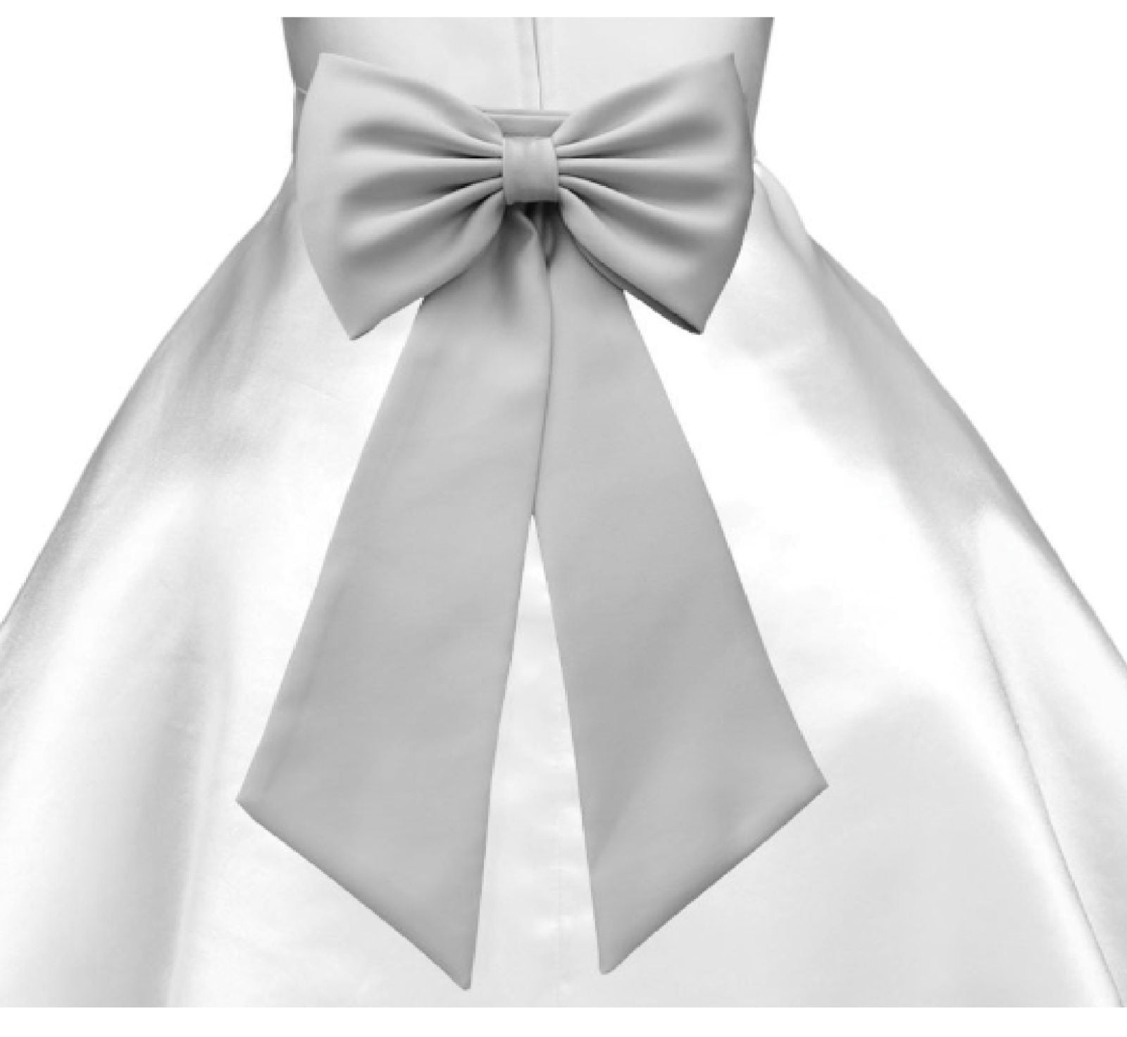Wedding Satin Tiebow Sash Bow Tie Sash with Velcro Closure 2 pcs Set ...