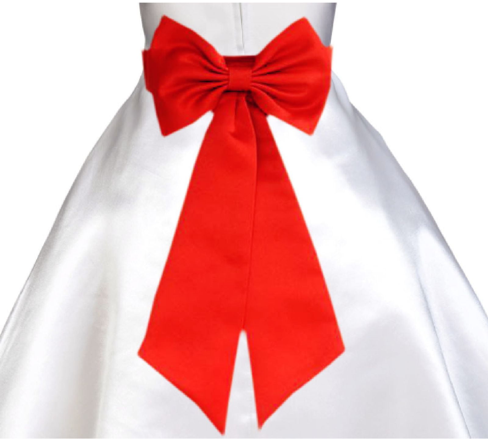 Wedding Satin Tiebow Sash Bow Tie Sash with Velcro Closure 2 pcs Set ...