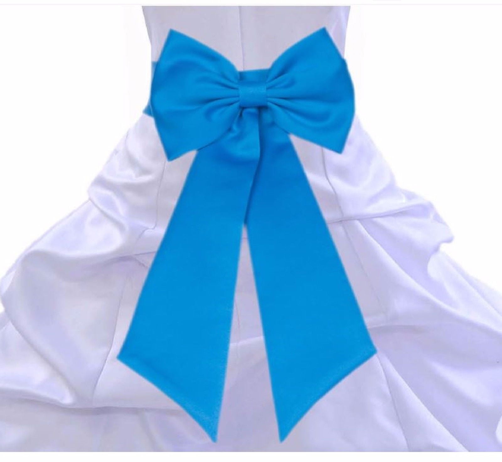 Wedding Satin Tiebow Sash Bow Tie Sash with Velcro Closure 2 pcs Set ...