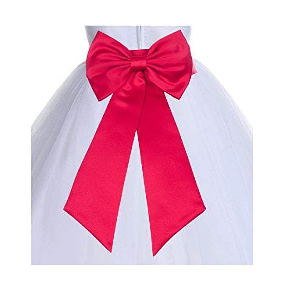 Wedding Satin Tiebow Sash Bow Tie Sash with Velcro Closure 2 pcs Set ...