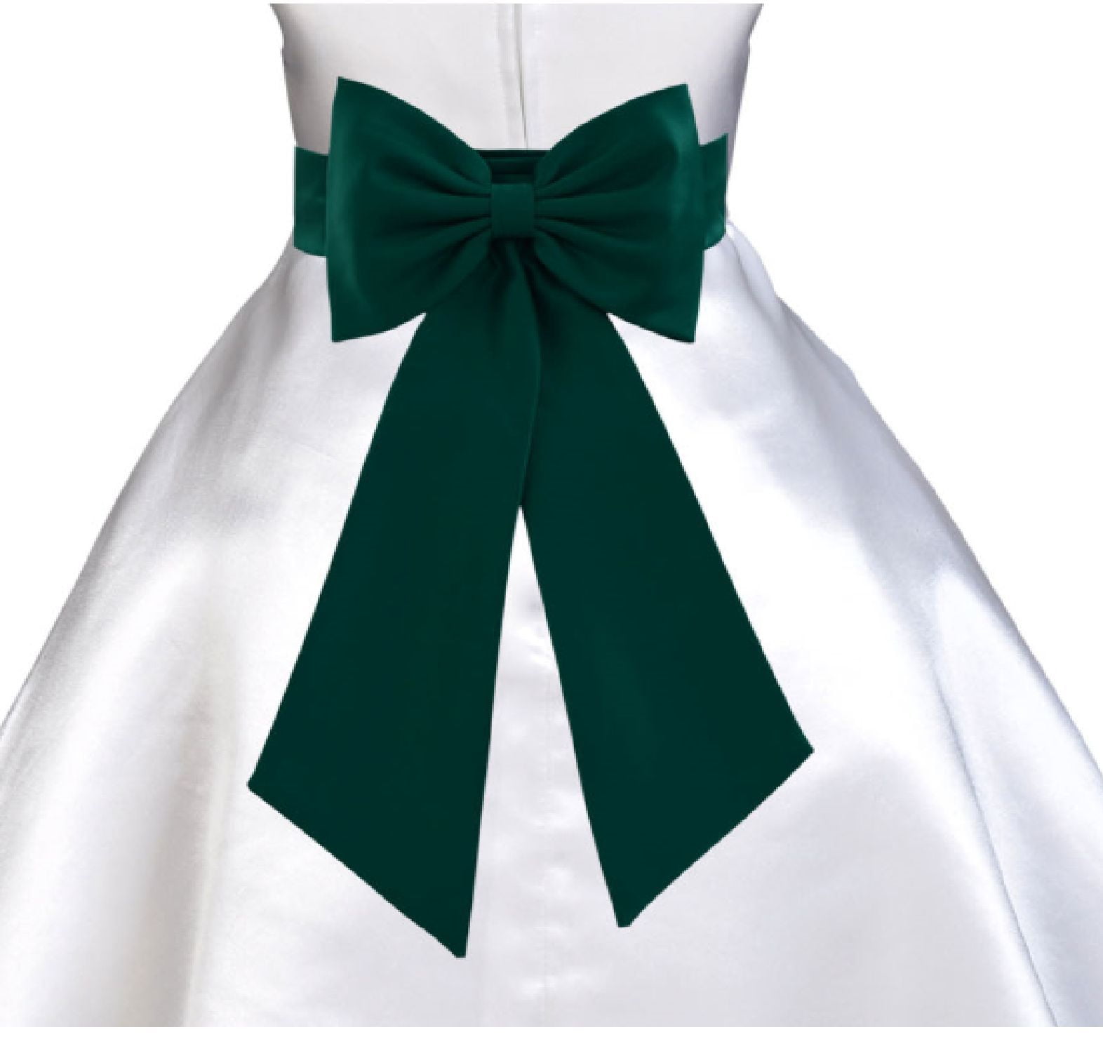 Wedding Satin Tiebow Sash Bow Tie Sash with Velcro Closure 2 pcs Set ...