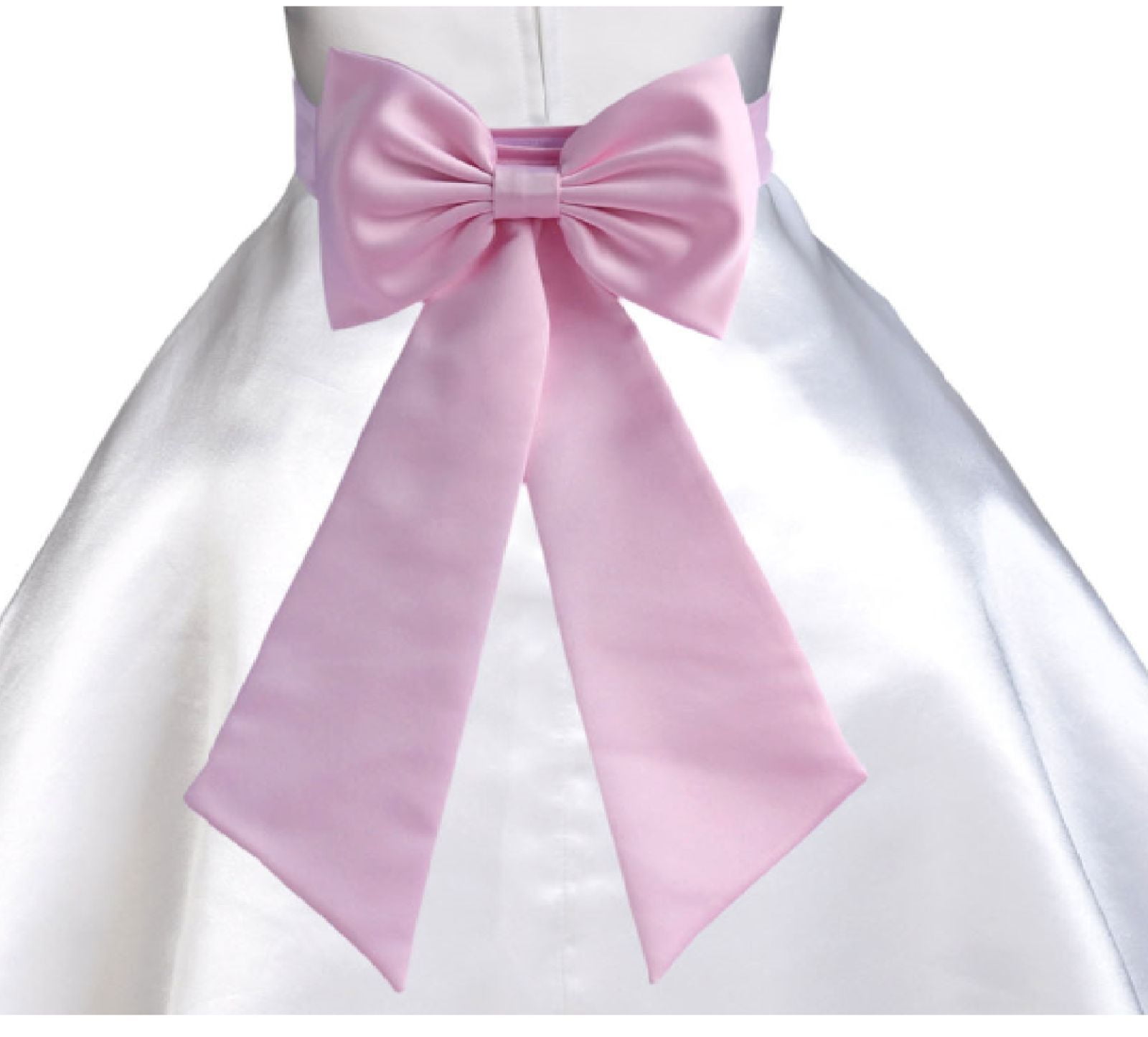 Wedding Satin Tiebow Sash Bow Tie Sash with Velcro Closure 2 pcs Set ...