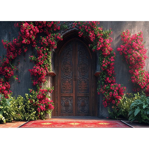 Wedding Scene Arch Flower Photography Backdrops Props Flora Curtain ...