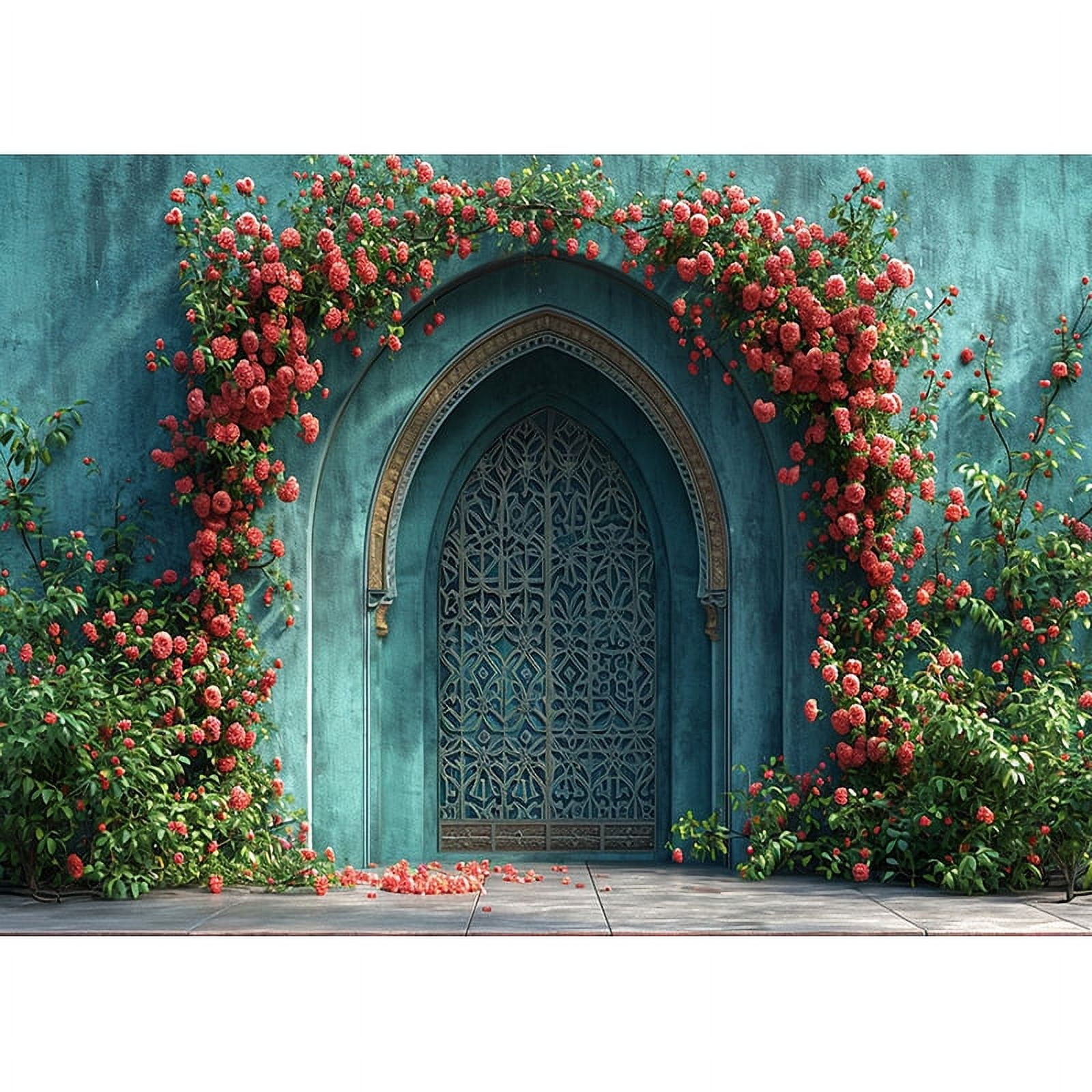 Wedding Scene Arch Flower Photography Backdrops Props Flora Curtain ...