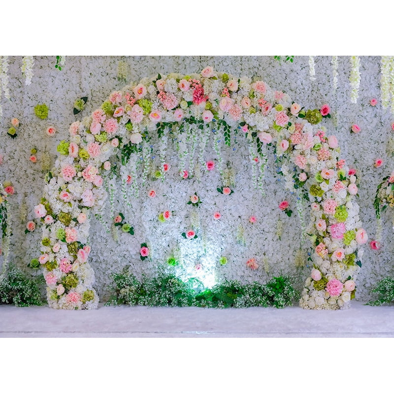 Wedding Scene Arch Flower Photography Backdrops Props Flora Curtain ...