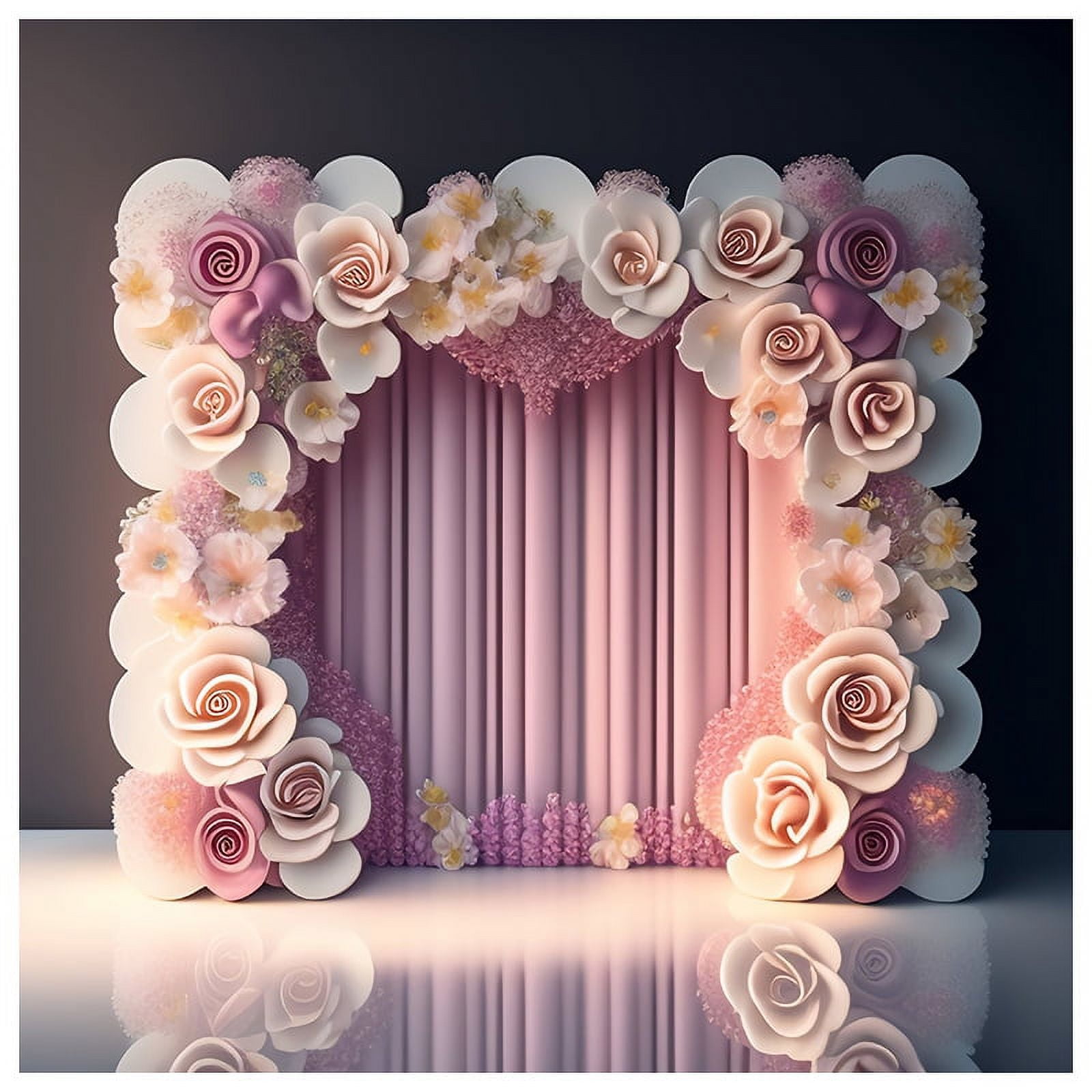 Wedding Scene Arch Flower Photography Backdrops Props Flora Curtain ...