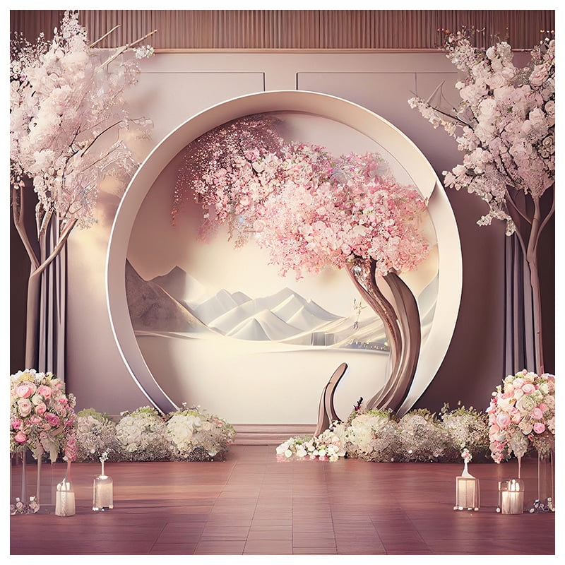 Wedding Scene Arch Flower Photography Backdrops Props Flora Curtain ...
