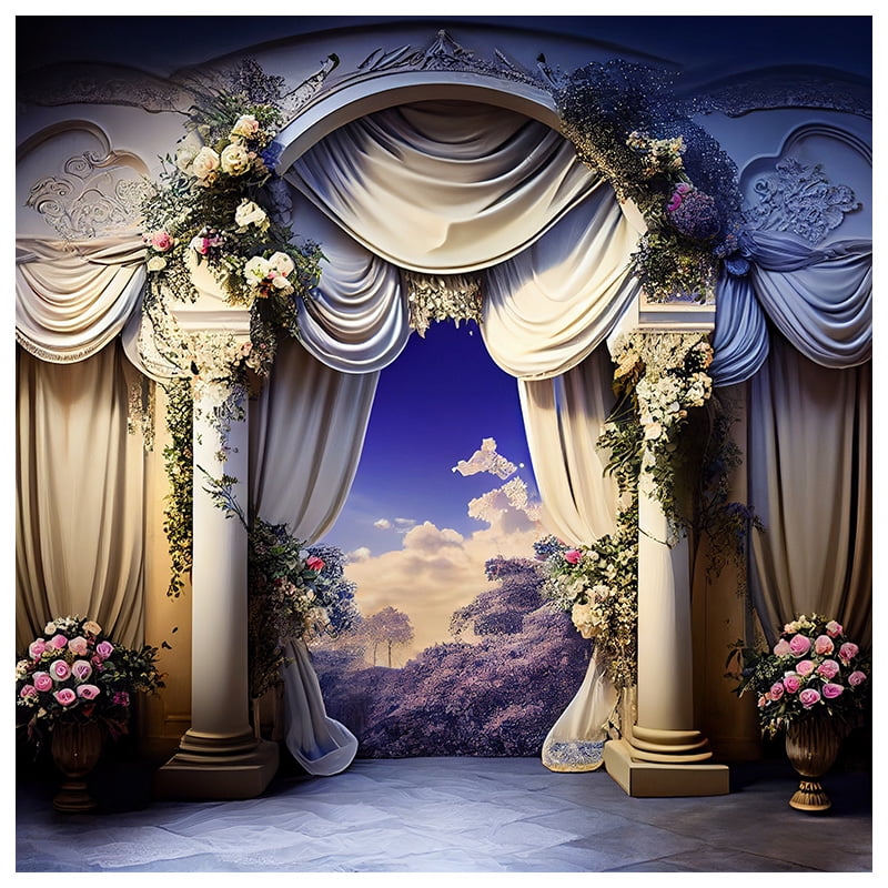 Wedding Scene Arch Flower Photography Backdrops Props Flora Curtain ...