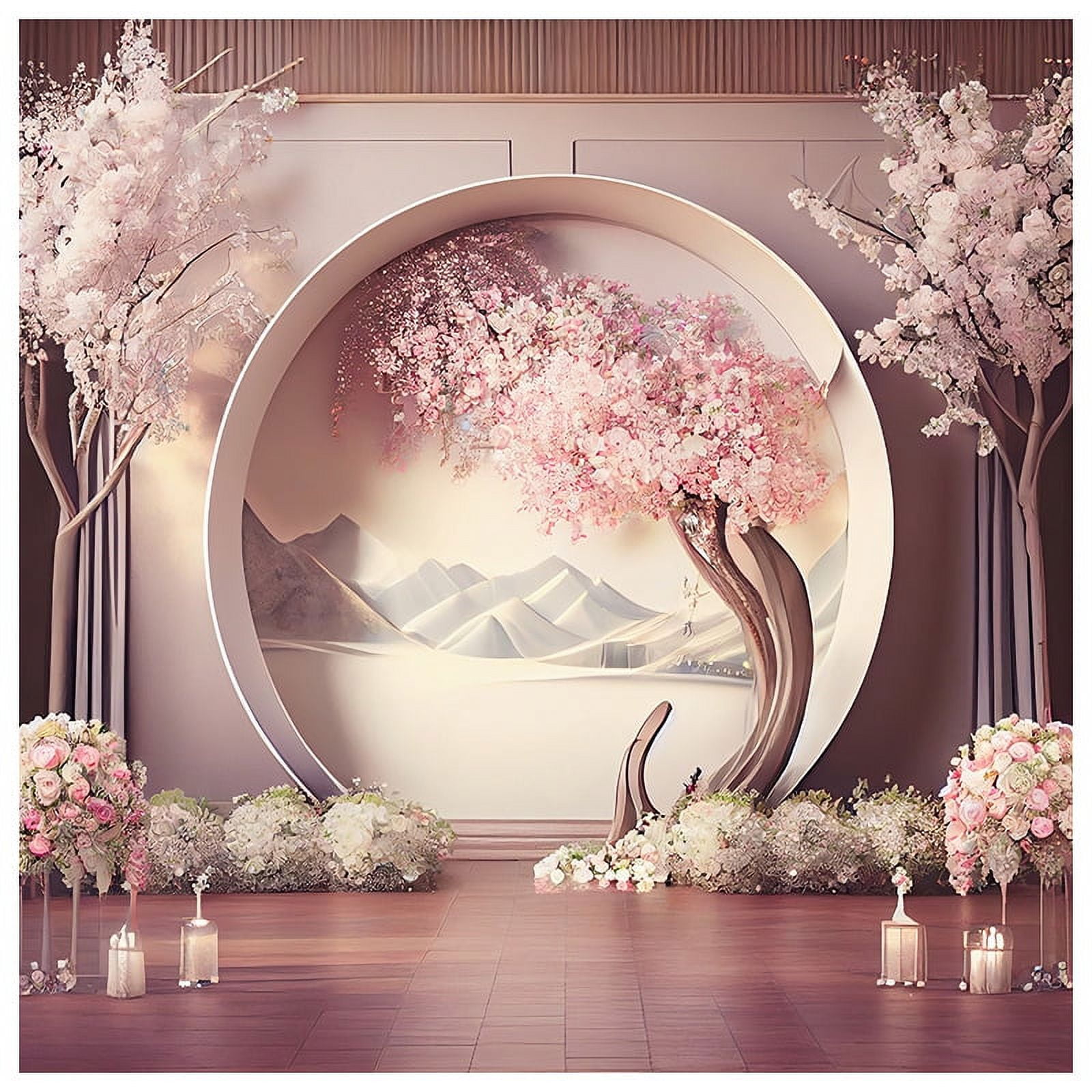 Wedding Scene Arch Flower Photography Backdrops Props Flora Curtain ...