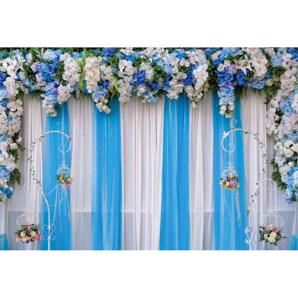 Wedding Scene Backdrop For Photography Floral Flower Wall Photocall ...