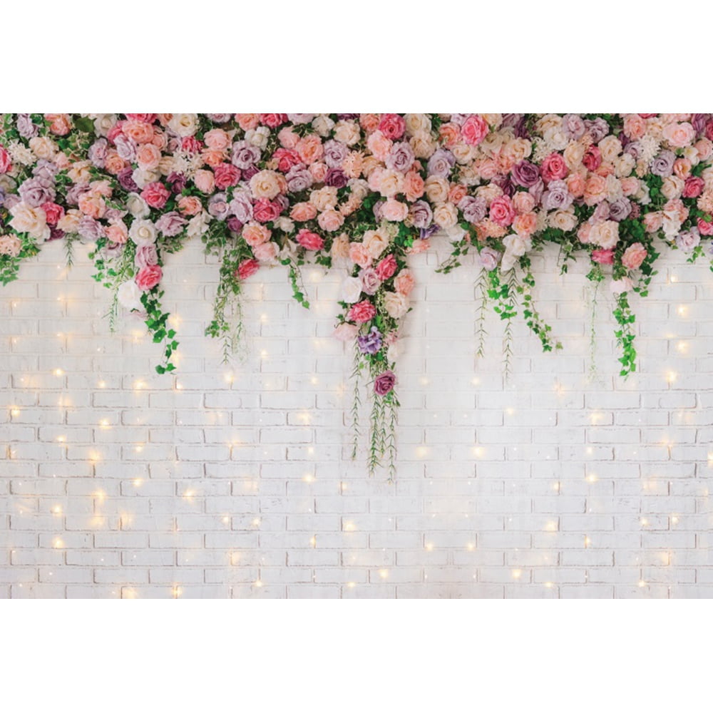 Wedding Scene Backdrop For Photography Floral Flower Wall Photocall ...