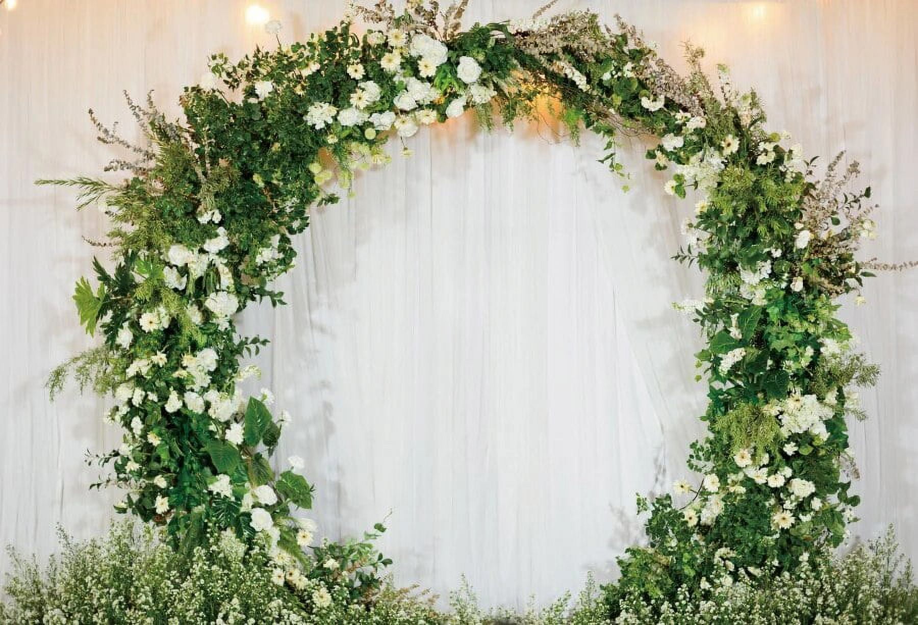 Wedding Scene Backdrop Mr & Mrs Bridal Shower Reception Flower Wall ...