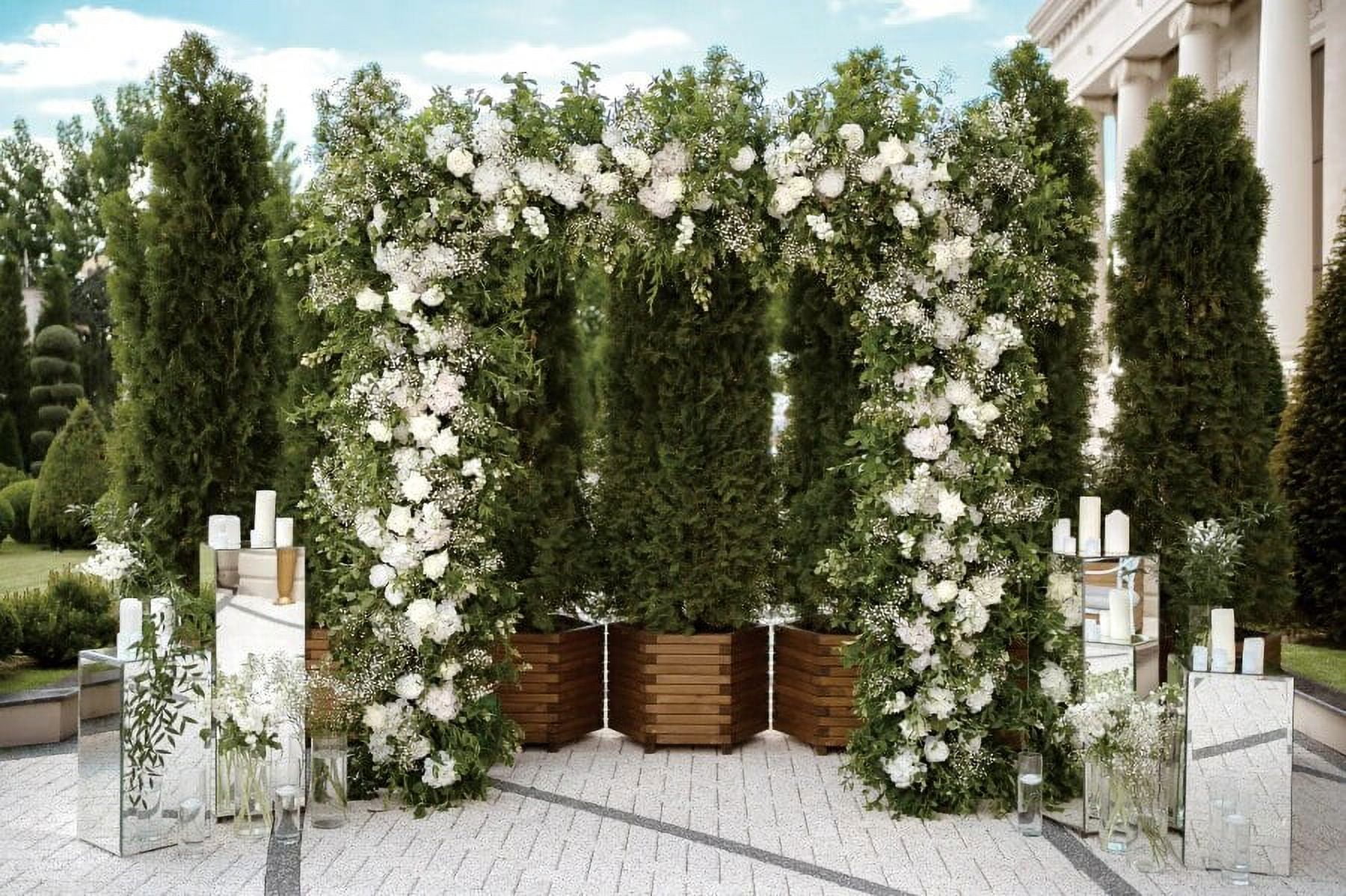 Wedding Scene Backdrop Mr & Mrs Bridal Shower Reception Flower Wall ...