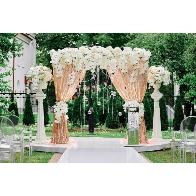 Wedding Scene Backdrop Mr & Mrs Bridal Shower Reception Flower Wall ...