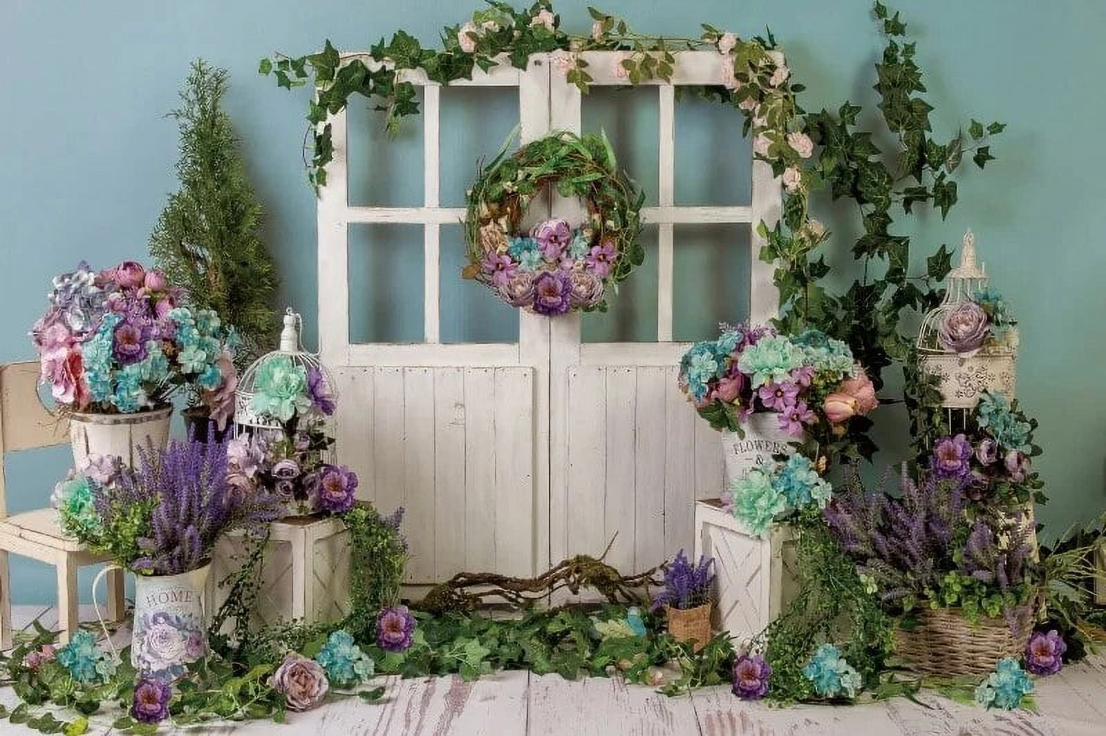 Wedding Scene Backdrop Mr & Mrs Bridal Shower Reception Flower Wall ...