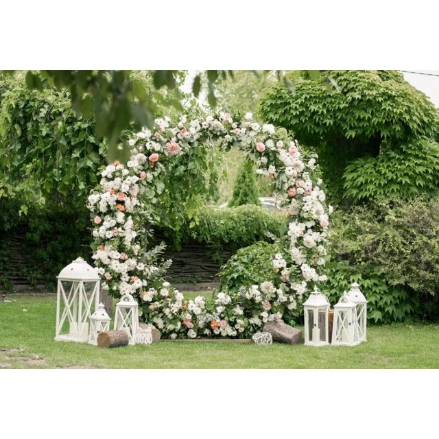 Wedding Scene Backdrop Mr & Mrs Bridal Shower Reception Flower Wall ...