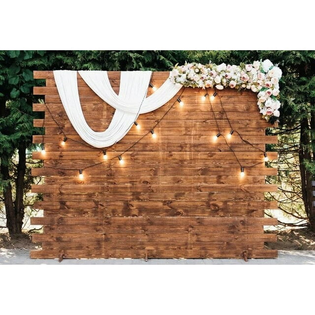 Wedding Scene Backdrop Mr & Mrs Bridal Shower Reception Flower Wall ...