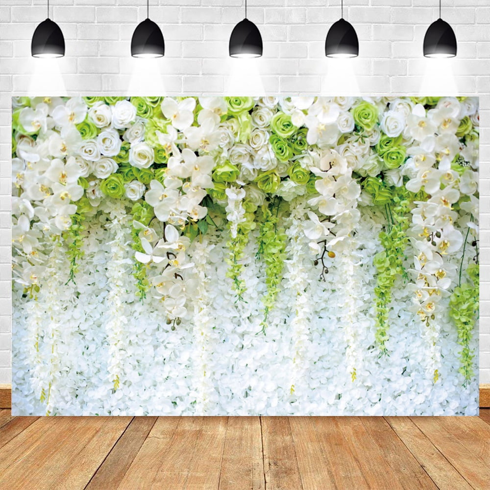 Wedding Scene Floral Flower Wall Backdrop for Photography Bridal Shower ...