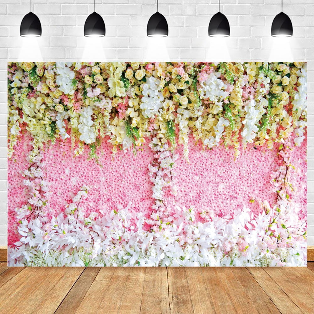 Wedding Scene Floral Flower Wall Backdrop for Photography Bridal Shower ...