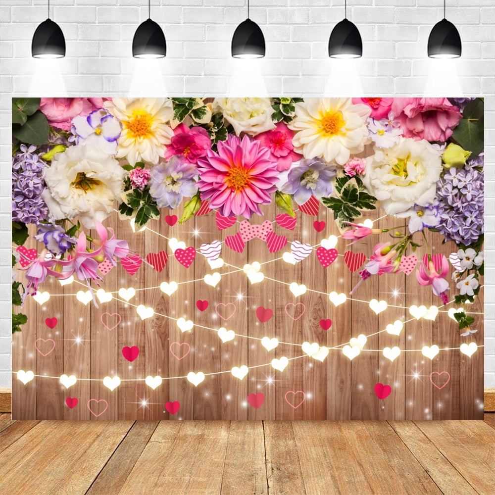 Wedding Scene Floral Flower Wall Backdrop for Photography Bridal Shower ...