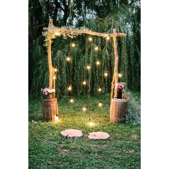 Wedding Scenes Backdrop for Photography Marriage Flower Green Grass ...