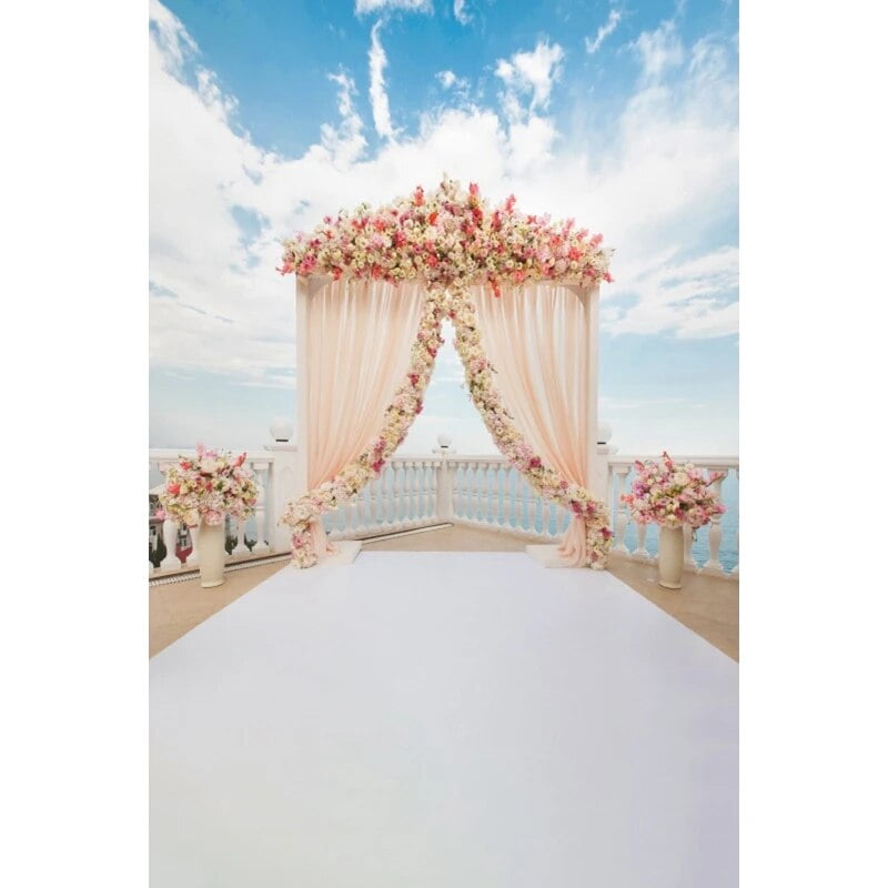Wedding Scenes Backdrop for Photography Marriage Flower Green Grass ...