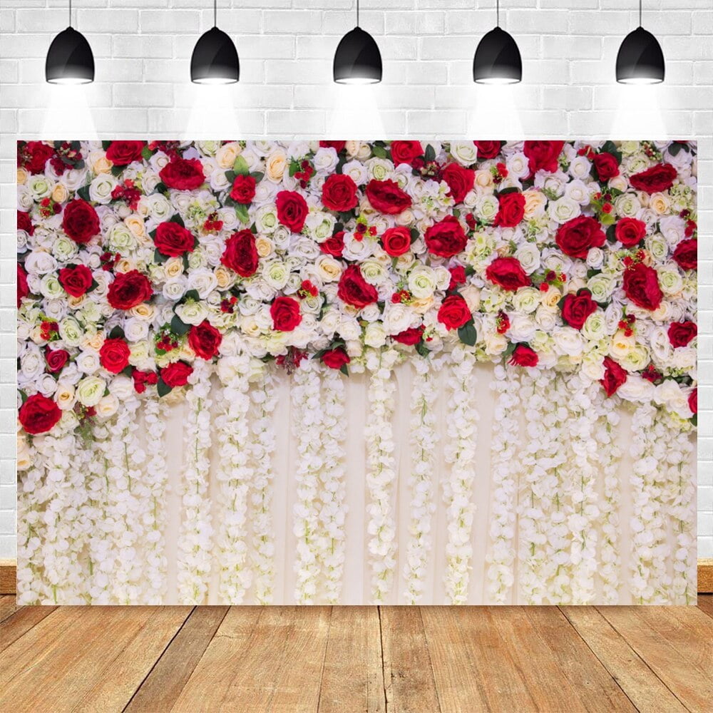 Wedding Scenes Floral Photography Backdrop Bridal Shower Ceremony Baby ...