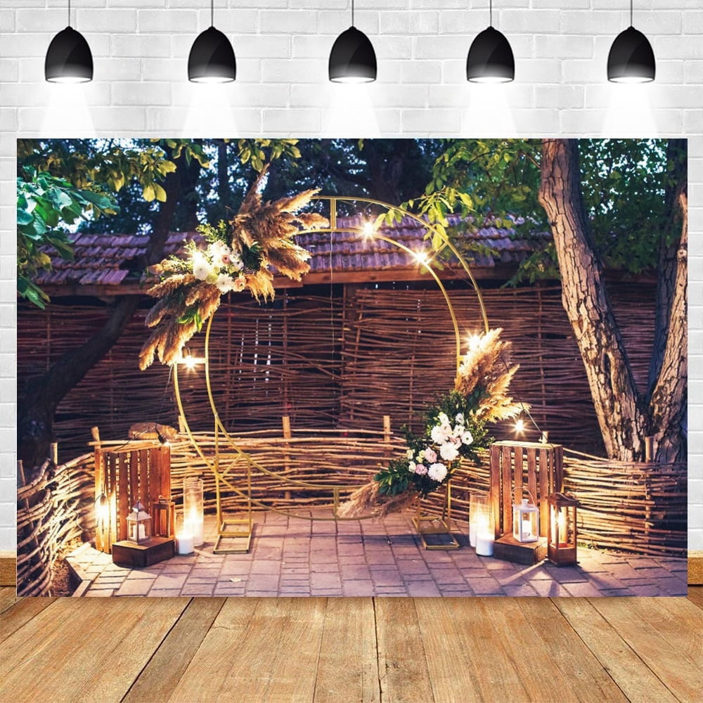 Wedding Scenes Floral Photography Backdrop Bridal Shower Ceremony Baby ...