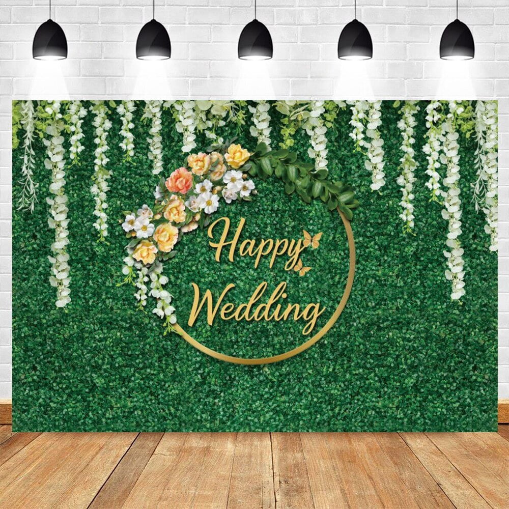Wedding Scenes Floral Photography Backdrop Bridal Shower Ceremony Baby ...