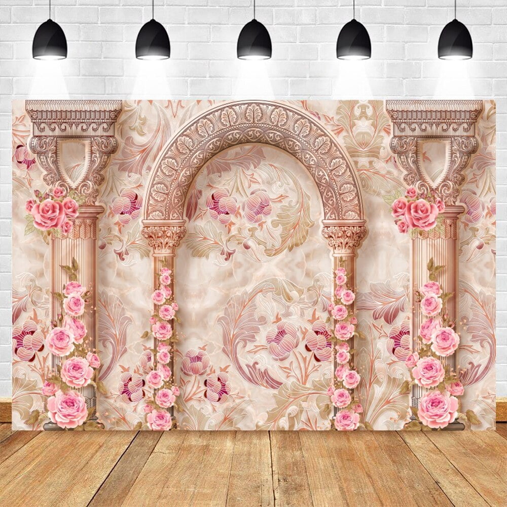 Wedding Scenes Floral Photography Backdrop Bridal Shower Ceremony Baby ...