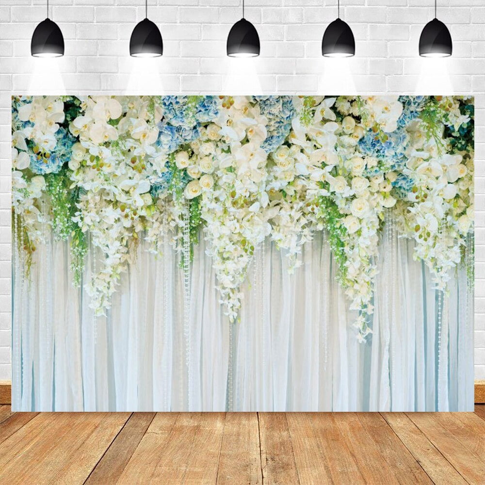 Wedding Scenes Floral Photography Backdrop Bridal Shower Ceremony Baby ...