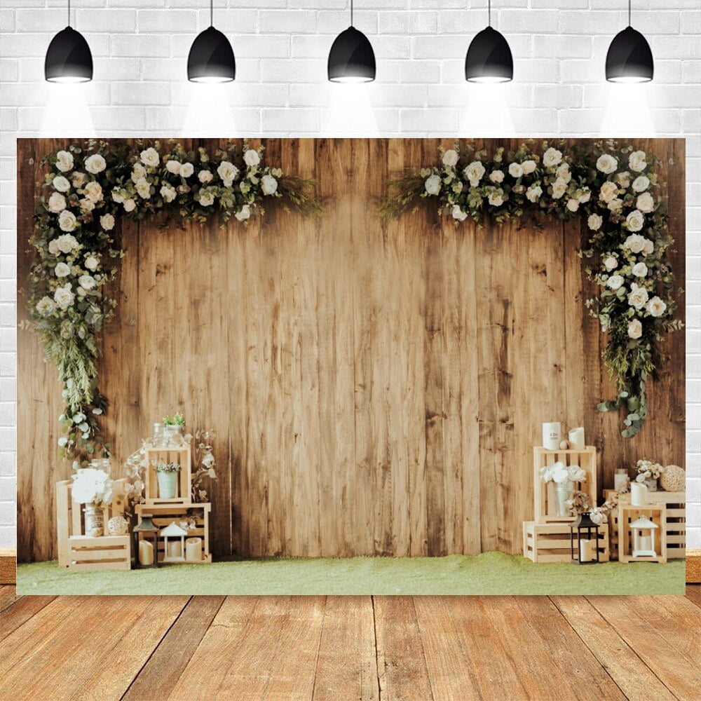 Wedding Scenes Floral Photography Backdrop Bridal Shower Ceremony Baby ...