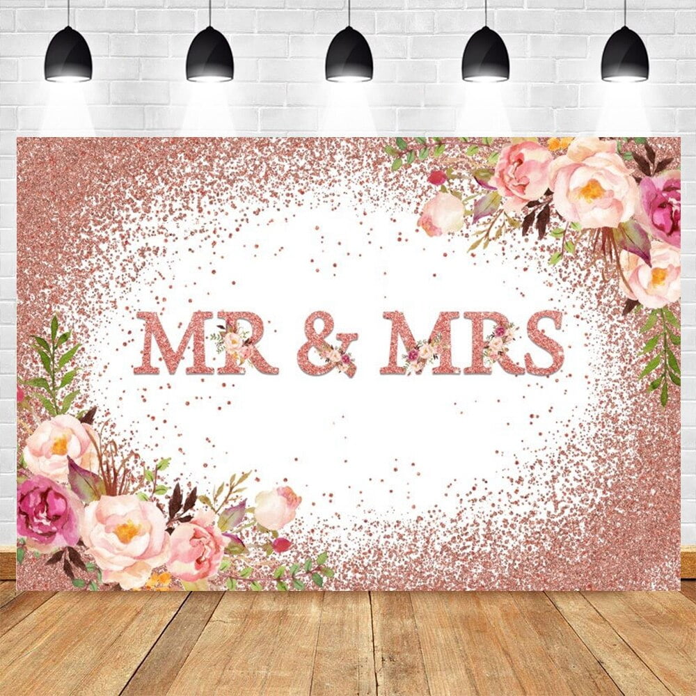 Wedding Scenes Floral Photography Backdrop Bridal Shower Ceremony Baby ...