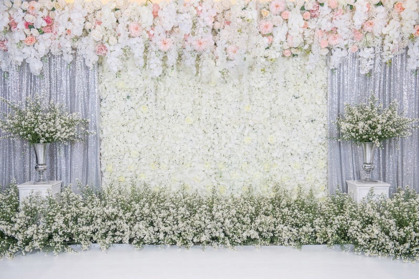Wedding Scenes Floral Photography Backdrop Bridal Shower Ceremony Baby ...