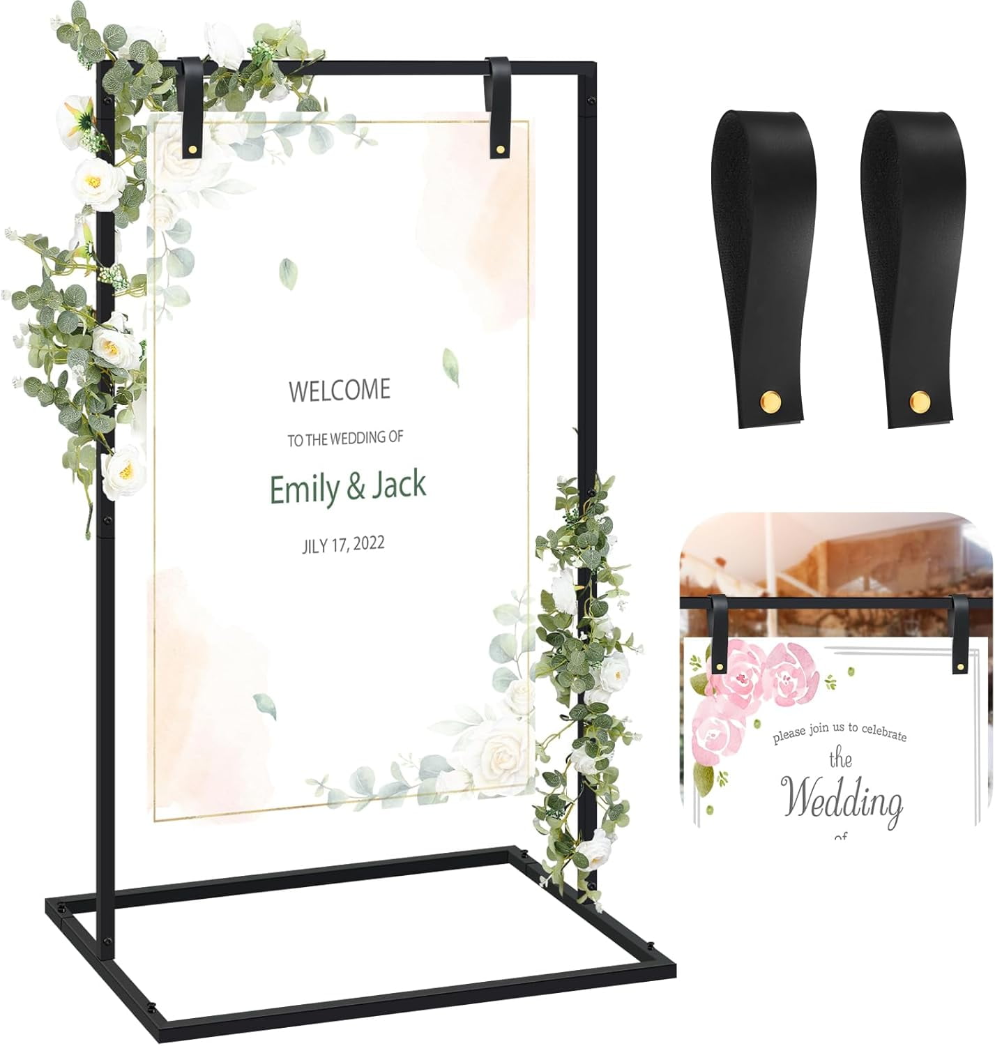 Wedding Sign Stand 50 x 30 x 20 Welcome Easel to Our Wedding Sign Stand ...